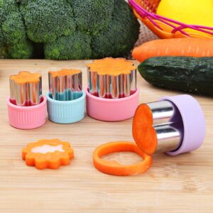 Vegetable Cutter Shapes Set, 24pcs, Mini Cookie Cutters Set Fruit Cookie Pastry Stamps Mold with 30pcs Food Picks and Forks -for Kids Baking and Food Supplement Accessories