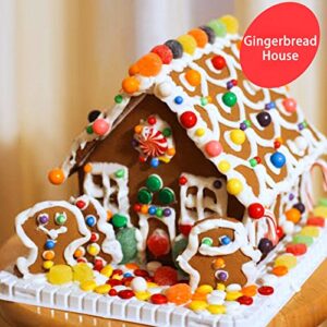 Gingerbread House Cookie Cutter Set - 3D House Cookie Cutters, Gingerbread House Kit for Holiday, Winter, Christmas & Gingerbread House Kit for Kids, Gift Package (10Pcs Christmas Cookie Cutters)