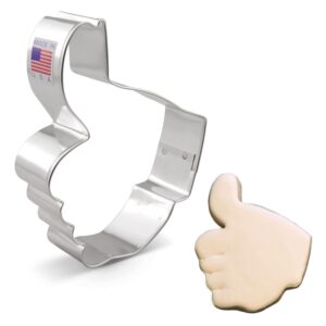 ann clark cookie cutters thumbs up cookie cutter, 3.75"