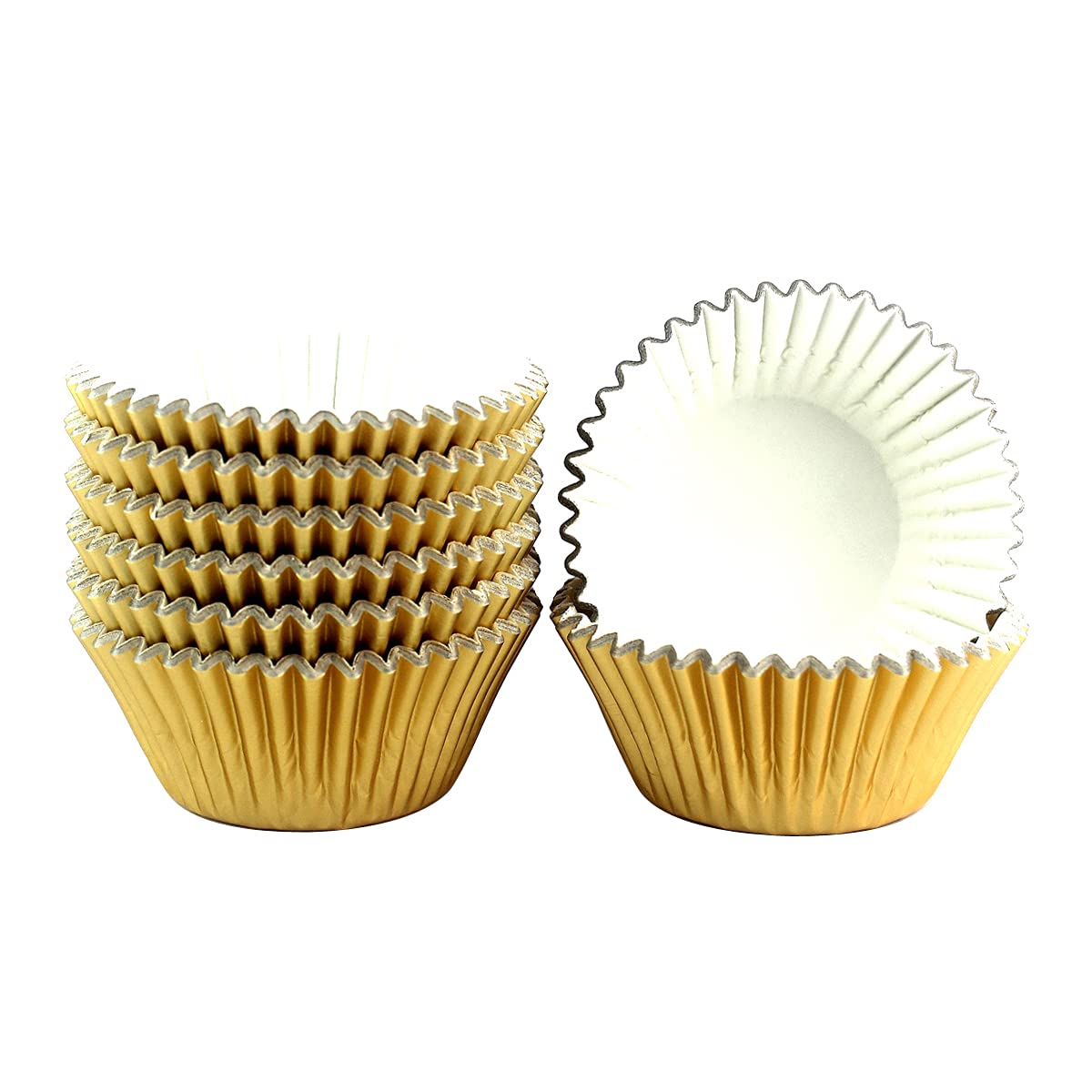 Xlloest Gold Standard Foil Cupcake Liners Baking Cups Paper 200 Pack