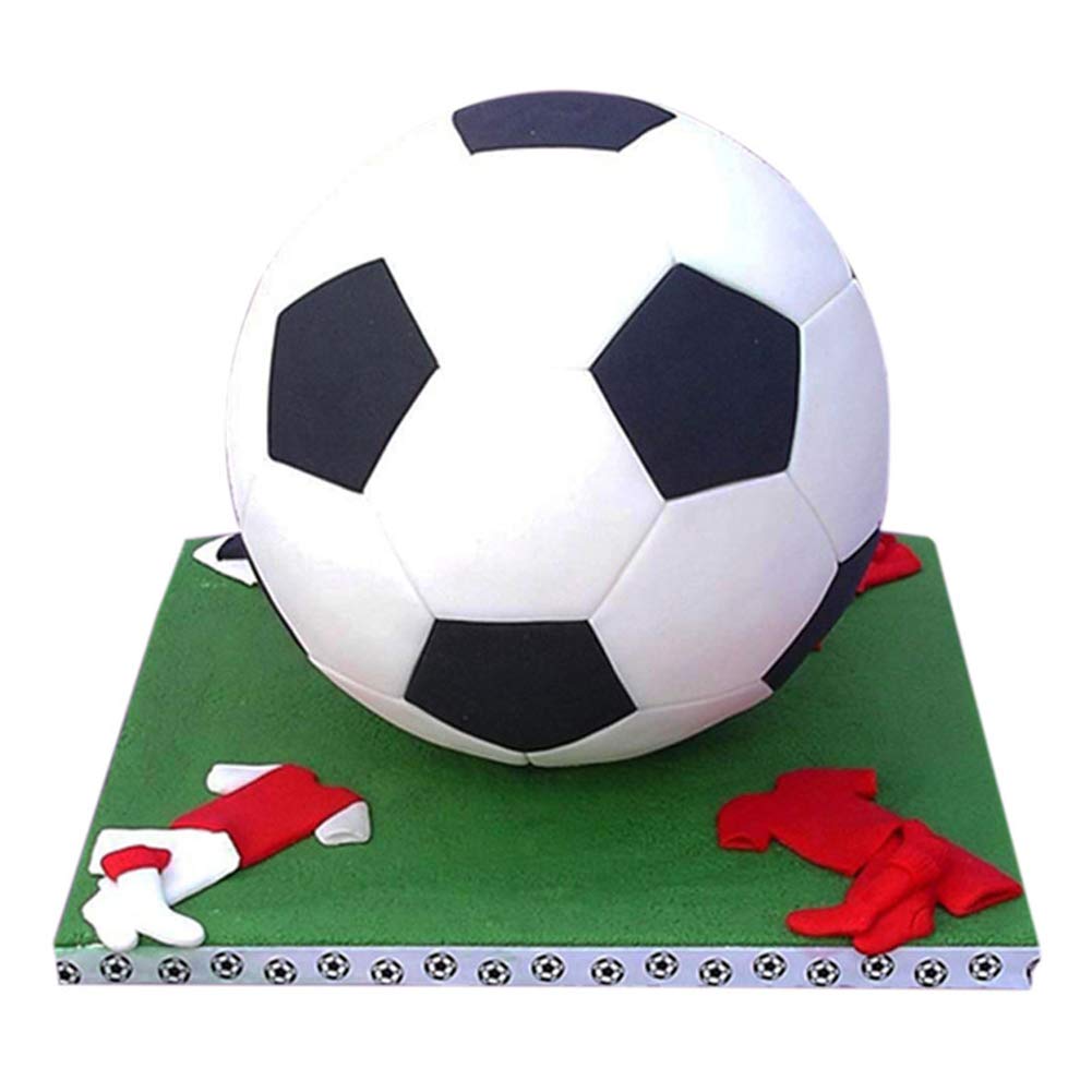 SAKOLLA Soccer Ball Cookie Cutter, Hexagon Cookie Cutter, Football Cake Decorations - 4 Sizes Biscuit Cutters/Sandwiches Cutter/Pastry Cutters