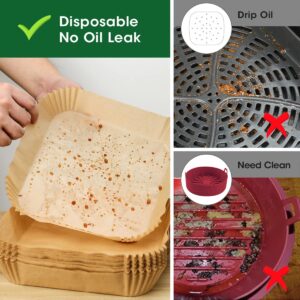 Aieve Non-Stick Disposable Paper Liner, Air Fryer Accessories Compatible with Ninja Foodi AG301(100Pcs)