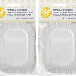 Petite Loaf Cups-White 50/Pkg 1.25"X3.25"