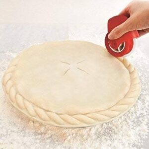 Pastry Wheel Decorator And Cutter Beautiful Pie Crust Pizza Pastry lattice Decoration Tools Plastic Pastry Pie Decoration Cutter Lattice Cutter Pastry Tool for Beautiful Pie Crust or Ravioli Pasta