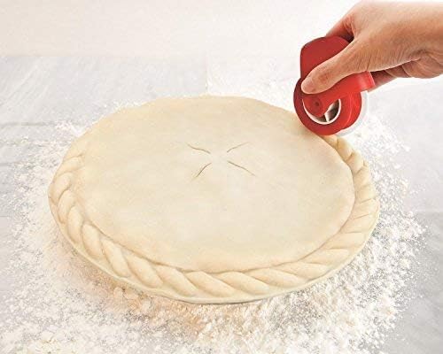 Pastry Wheel Decorator And Cutter Beautiful Pie Crust Pizza Pastry lattice Decoration Tools Plastic Pastry Pie Decoration Cutter Lattice Cutter Pastry Tool for Beautiful Pie Crust or Ravioli Pasta