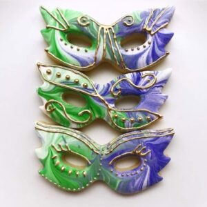 Mardi Gras Mask Cookie Cutter, 4.5" Made in USA by Ann Clark