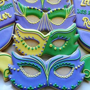 Mardi Gras Mask Cookie Cutter, 4.5" Made in USA by Ann Clark