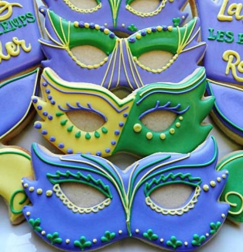 Mardi Gras Mask Cookie Cutter, 4.5" Made in USA by Ann Clark