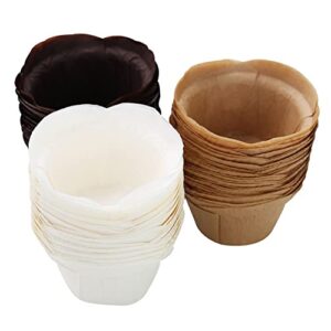 Cupcake Liners Baking Muffin Paper Baking Cups for Weddings, Birthdays, Baby Showers (Brown 50pcs)