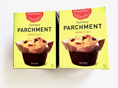 (2 Pack) Standard Lotus Baking Cups, Cupcake Liner Muffin Wrapper, 24 Pieces (12-ct/Box)