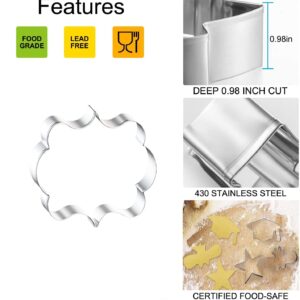 Llama Cookie Cutters,Cactus Shaped Cookie Cutter Set Stainless Steel Cutter Molds for Biscuits