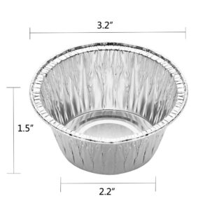 Baking Cups Cupcake Liner, 150 Pack Aluminum Foil Cupcake Pan 4 Ounce Muffin Liners Pudding Liners Holders (150)