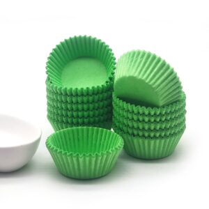 Bakehope Greaseproof Mini Cupcake Liners, Premium Paper Baking Cups for Party Celebration,(Green, 300-count)