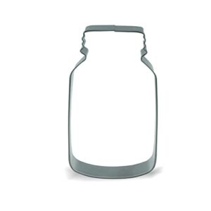 keewah mason jar cookie cutter, 4 x 2.3 inch, stainless steel