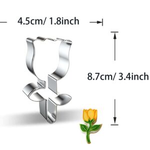 WJSYSHOP Rose Flower Shape Cookie Cutter - B