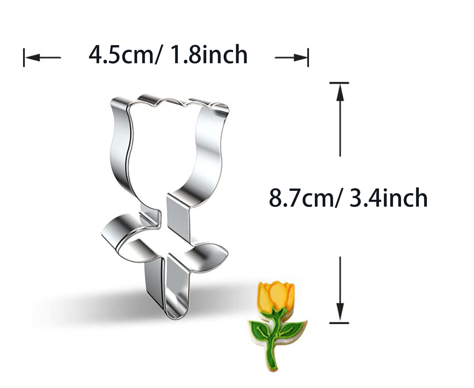 WJSYSHOP Rose Flower Shape Cookie Cutter - B