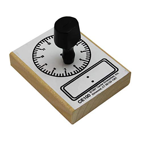 READY 2 LEARN-CE100 Digital and Analog Clock Stamp - Wooden Stamp for Telling Time Activities and DIY - Use for Flashcards, Worksheets, Invitations, Albums and Scrapbooks