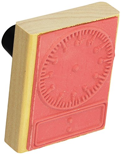 READY 2 LEARN-CE100 Digital and Analog Clock Stamp - Wooden Stamp for Telling Time Activities and DIY - Use for Flashcards, Worksheets, Invitations, Albums and Scrapbooks