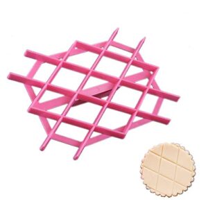 Rhombus Diamond Shape Fondant Cake Mould, Cake Fondant Embosser, Embossing Cutter Mold Stamp Tool