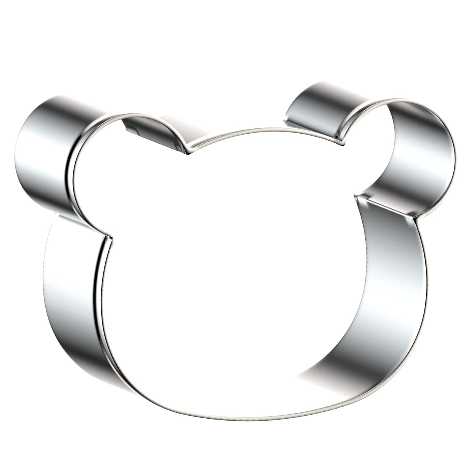 Teddy Bear Head Cookie Cutter Set Large - 5", 4", 3", 2" - 4 Piece Polar Bear, Koala, Panda Face Cookie Cutters - Stainless Steel