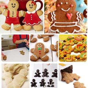 Funny Gingerbread Man Cookie Cutters, Boy and Girl Cookie Cutter Set Molds, 6 Piece