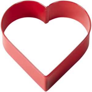 wilton red metal heart cookie cutter 3"