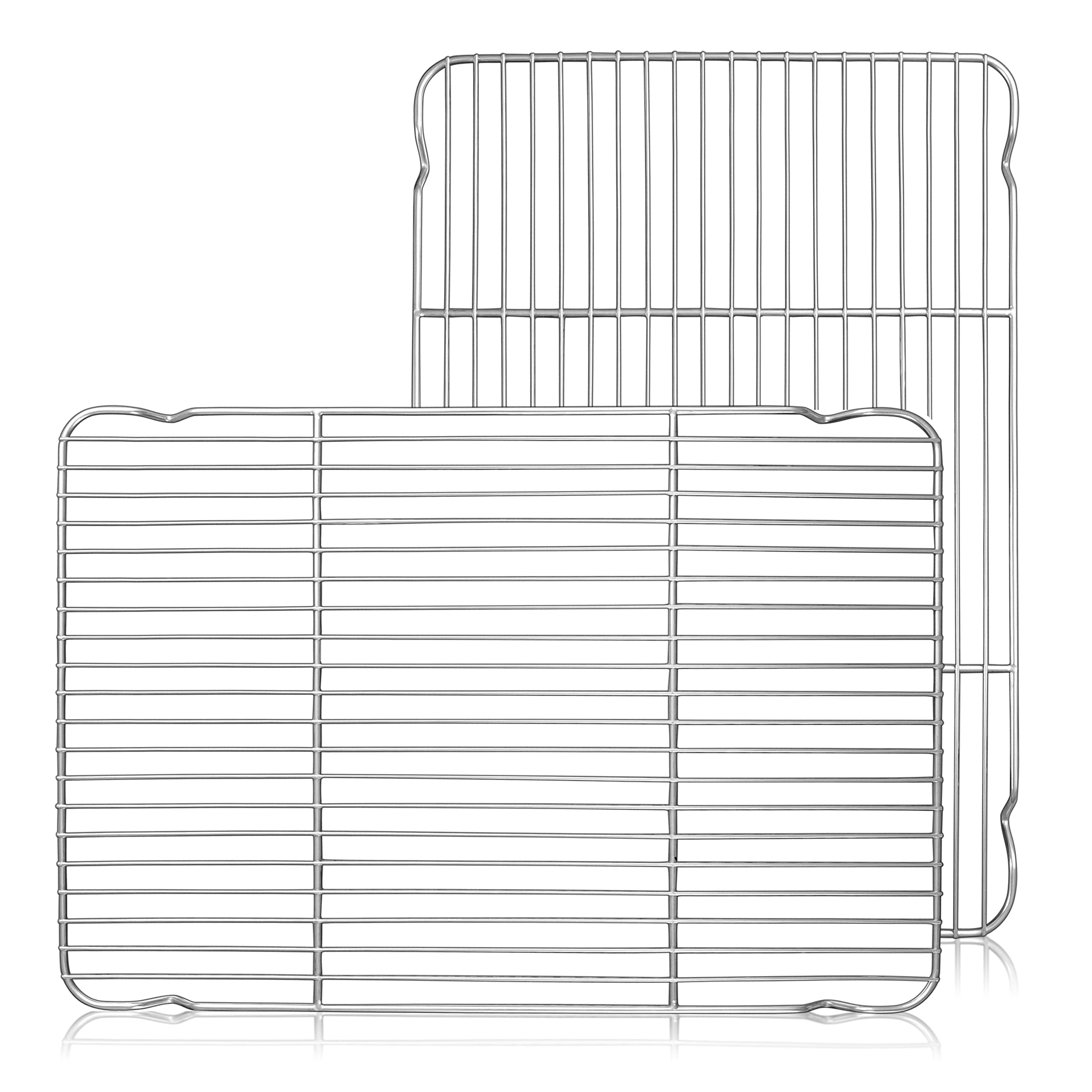 Herogo Cooling Rack Set of 2, Stainless Steel Large Baking Oven Rack, 16.5" x 11.5" Fit Half Sheet Pan, Bacon Cake Cookies Rack for Cooling Grilling Roasting, Rust Resistance