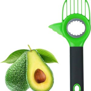 3 in 1 Avocado Slicing Tool – Avocado Cutter with Grip Handle for Fruit and Vegetables Avocado Slicer Splitter Pitter and Cutter with Comfort Handle Avocado Knife Tool for Kitchen Food Vegetable