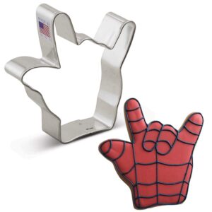 ann clark cookie cutters hand love sign cookie cutter, 3.75"