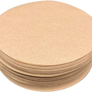 Natural Parchment Paper Unbleached 14" Inch 100 Baking Round/Circles Sheets | Worthy Liners Non-Stick Precut Baking Parchment, Perfect for baking pizza and cakes (100)