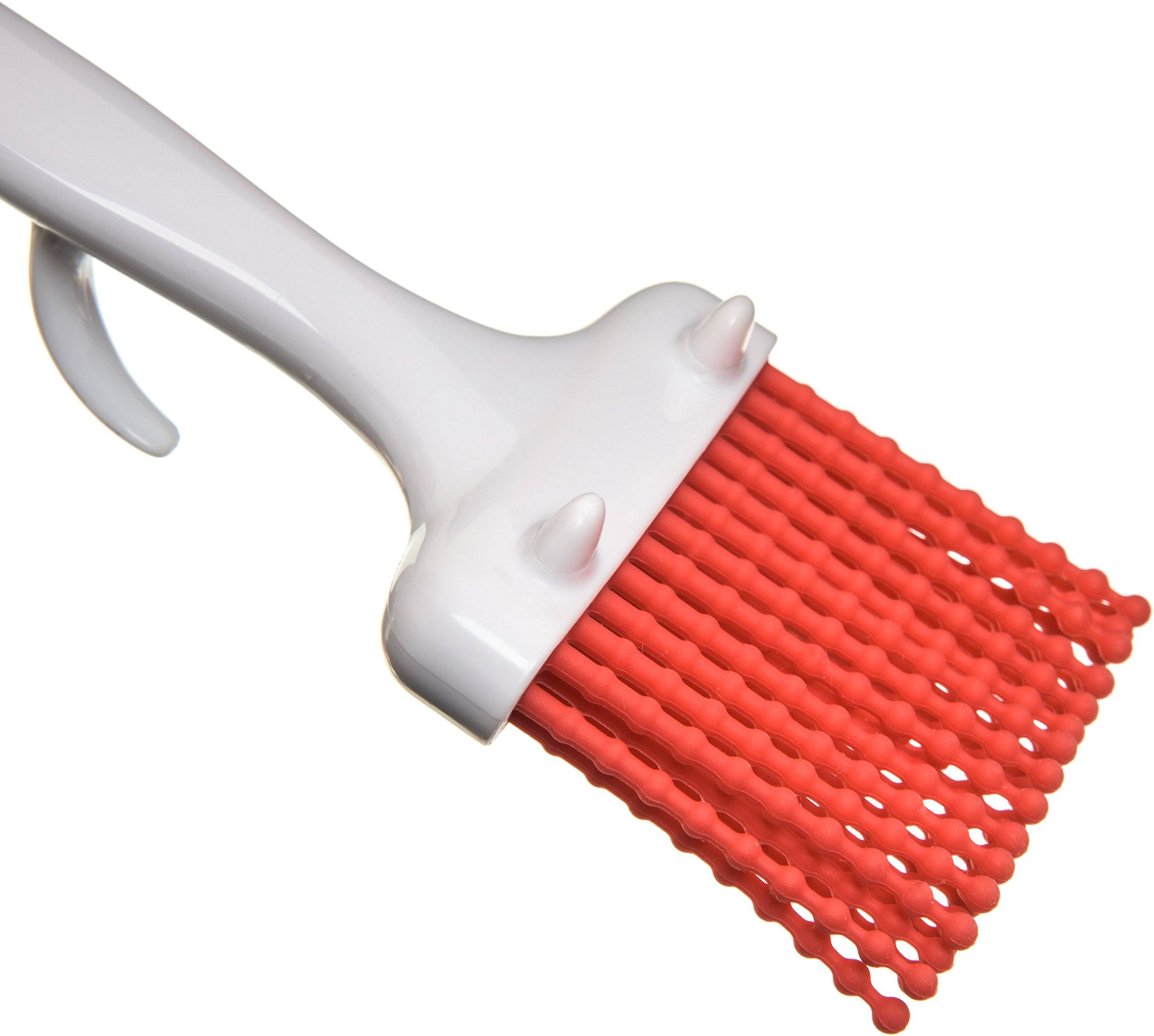 SPARTA 4040505 Silicone Basting Brush With Red Bristles, 3 Inches, Red