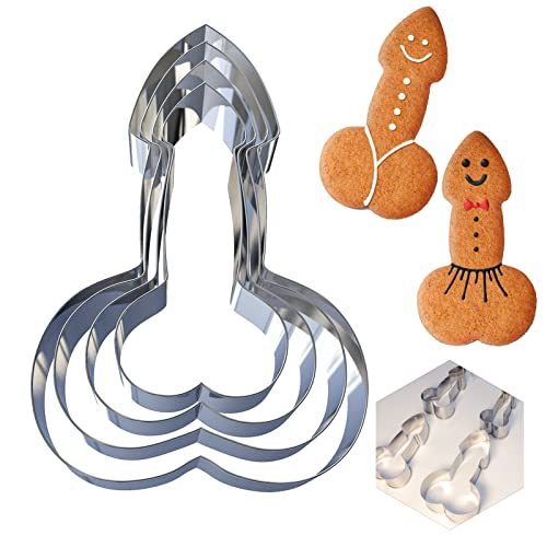 Stainless Steel Cookie Cutter Set of 4, Creative Cookie Cutters, Funny Cookie Cutters