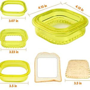 Uncrustables Sandwich Cutter and Sealer Remove Bread Crust Make DIY Sandwiches For Kids (Heart)