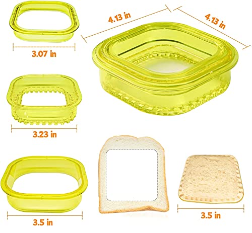 Uncrustables Sandwich Cutter and Sealer Remove Bread Crust Make DIY Sandwiches For Kids (Heart)