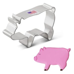 ann clark cookie cutters pig cookie cutter, 3.75"