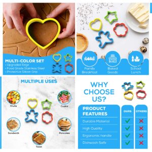 Alpine Cuisine Cookie Cutter, Stainless Steel & Silicone, Strong & Durable, Various Shapes & Size, 4 Different Classical Cookie Cutter Shapes