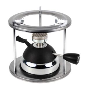 BLUEFIRE Butane Mini Burner for Tabletop Coffee Siphon Syphon/w Furnace Stand and Assembly Rack Ceramic Windproof Torch Head Portable Cooking Stove Espresso Maker Chafing Soup Tureens Fondue Bunsen