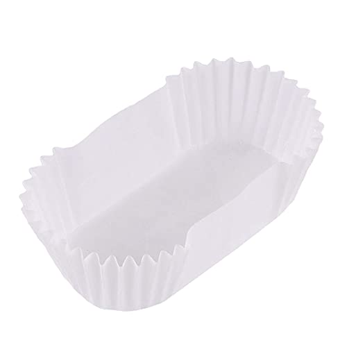 Cabilock 1000 Pcs Baking Cup Oval Cake Paper Tray Boat Shape Paper Cups High Temperature Cake Cup Bread Baking Cups Safe Grease Proof Cupcake Liners Perfect Cups for Cake Balls Muffins Cupcakes