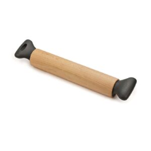 joseph joseph 40108 grip ergonomic rolling pin, gray, one size