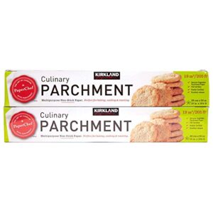 kirkland signature non stick parchment paper 205 sq ft (twin pack)