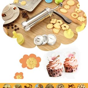 Cool Cook Cookie Press Machine Stainless Steel Biscuit Extruder Press Cookie Gun Kit Set DIY Biscuit Maker Baking Decoration Supplies