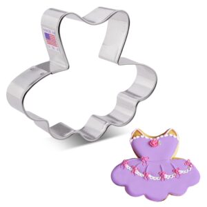 tutu ballet dance cookie cutter 3.5" made in usa by ann clark