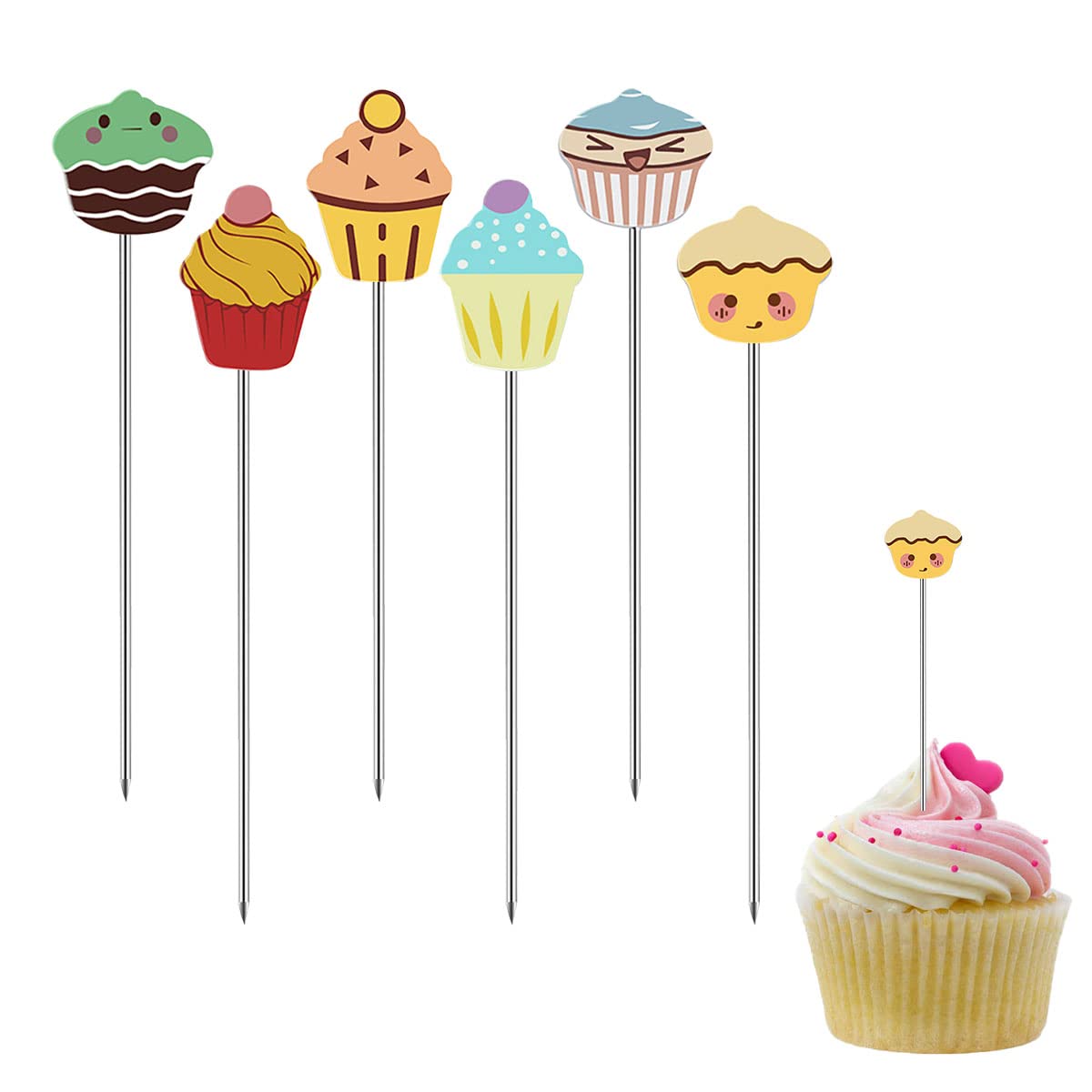 6 Pack Cake Tester,Stainless Steel Cake Tester,Reusable Baking Tool,Cake Tester for Baking,5.4inches,Cake Supplies