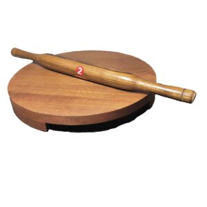 Yadnesh Wooden Rolling Board & Roller,Sagwan Wood, Chakla Belan, Polpat Belan, Chapati Maker,Valentine Day Gifts