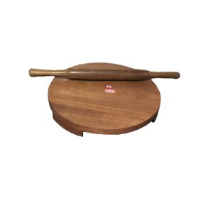 Yadnesh Wooden Rolling Board & Roller,Sagwan Wood, Chakla Belan, Polpat Belan, Chapati Maker,Valentine Day Gifts