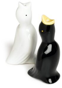 r&m international black and white pie bird vents, set of 2