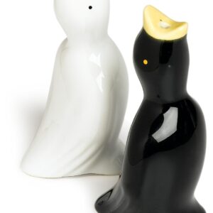 R&M International Black and White Pie Bird Vents, Set of 2