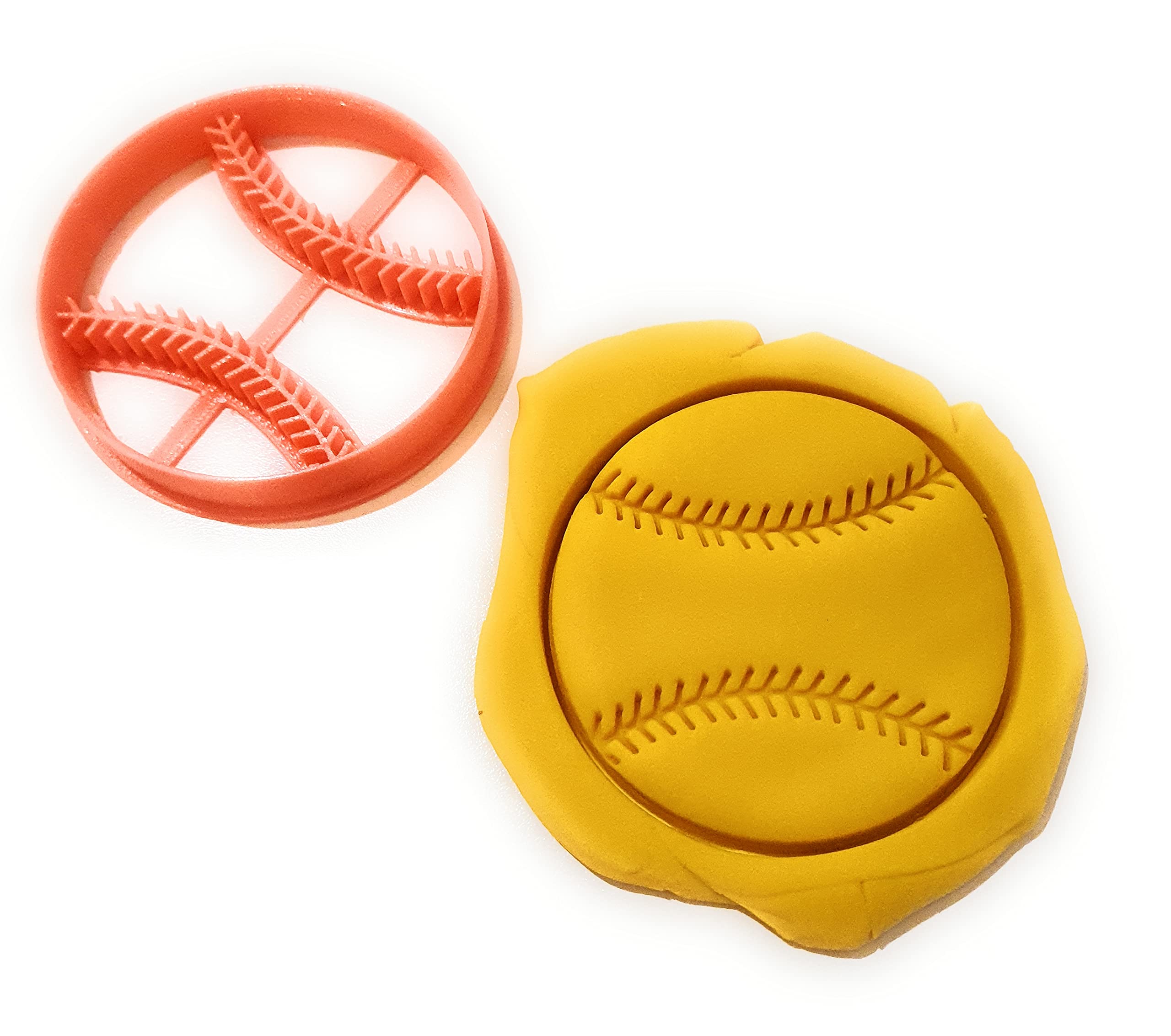 T3D Cookie Cutters Baseball Ball Cookie Cutter, Suitable for Cakes Biscuit and Fondant Cookie Mold for Homemade Treats, 3.46 x 3.46 x 0.55 Inch