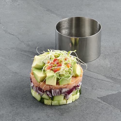 Cutlery-Pro Food Plating Presentation Ring, 18/8 Stainless Steel, 3.5 x 2-Inch