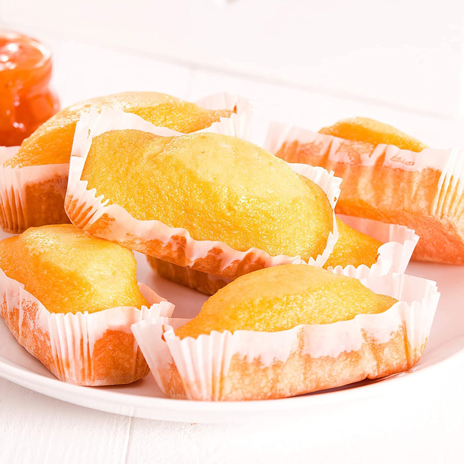 SENTOP 1000pcs Oval Paper Baking Cups, Safe Grease Proof Paper Tray High Temperature Cake Cup, Boat Shaped Cupcake Muffin Baking Cups for Muffins, Cupcakes or Mini Snacks